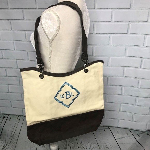 thirty-one | Bags | Thirty One Canvas Crew Carry All Monogrammed Bag ...